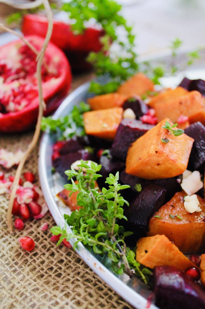 Roasted Sweet Potatoes And Beets