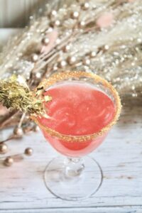 Pink Apple Champagne New Year's Eve Cocktail with Vodka