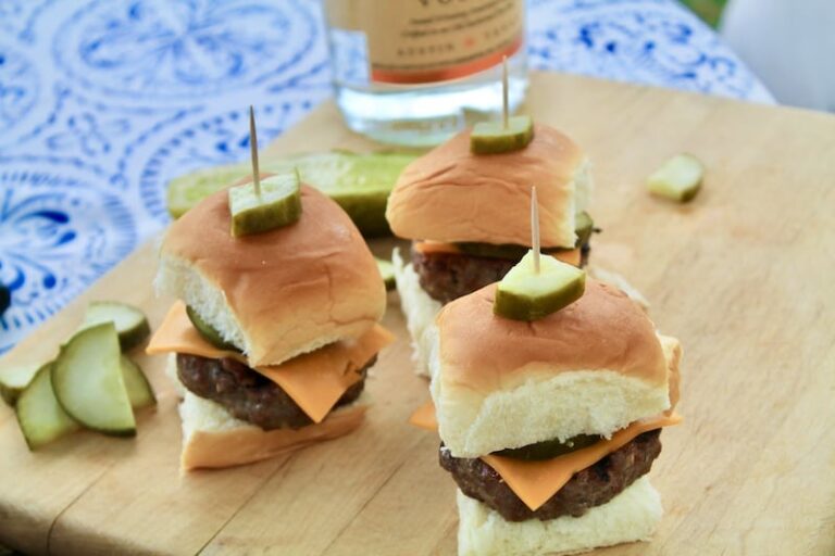 Easy Pickle and Cheddar Grilled Ground Beef Sliders Recipe