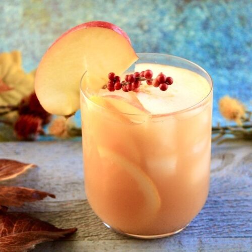 Crisp Vanilla Apple Bourbon Cider Cocktail | A Refreshing Fall Cocktail
