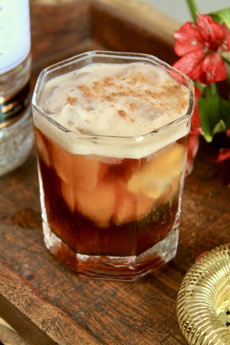 Brown Velvet Vodka Coffee Cocktail On The Rocks