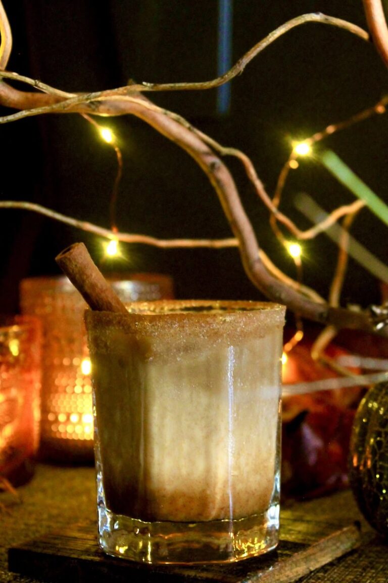 Pumpkin Spice White Russian with Bourbon and Coffee