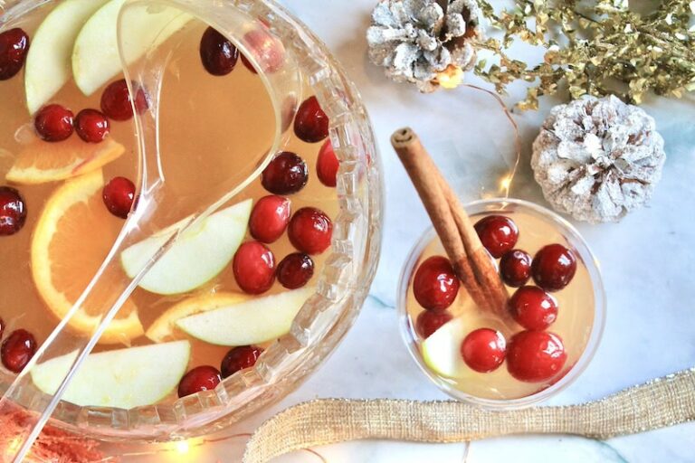 The Naughty Nutcracker Easy Christmas Punch with Bourbon