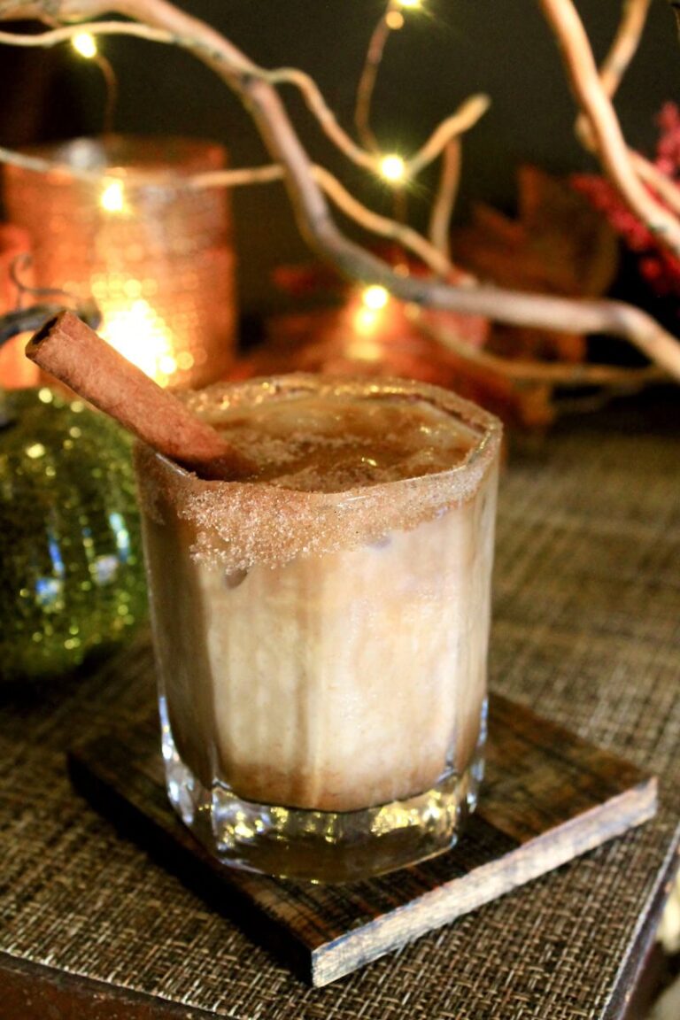 Pumpkin Spice White Russian with Bourbon and Coffee