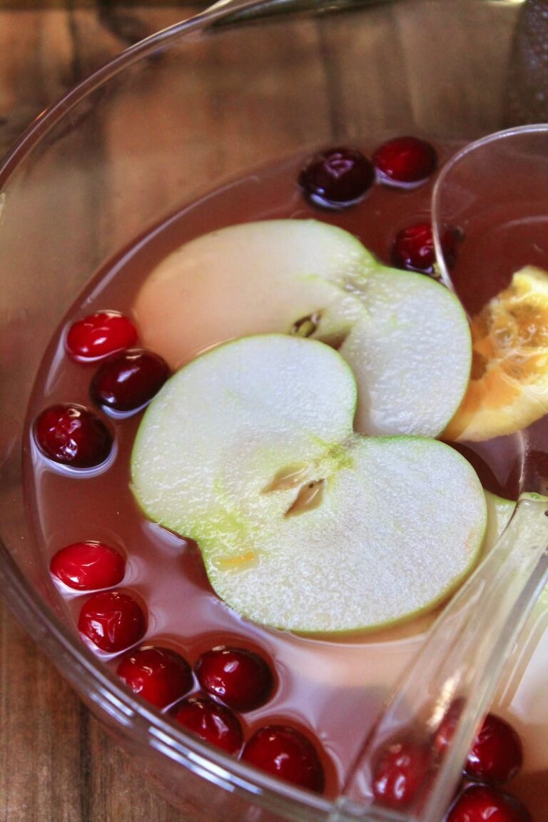 Fruity Red Cranberry Apple Orange New Years Punch Recipe