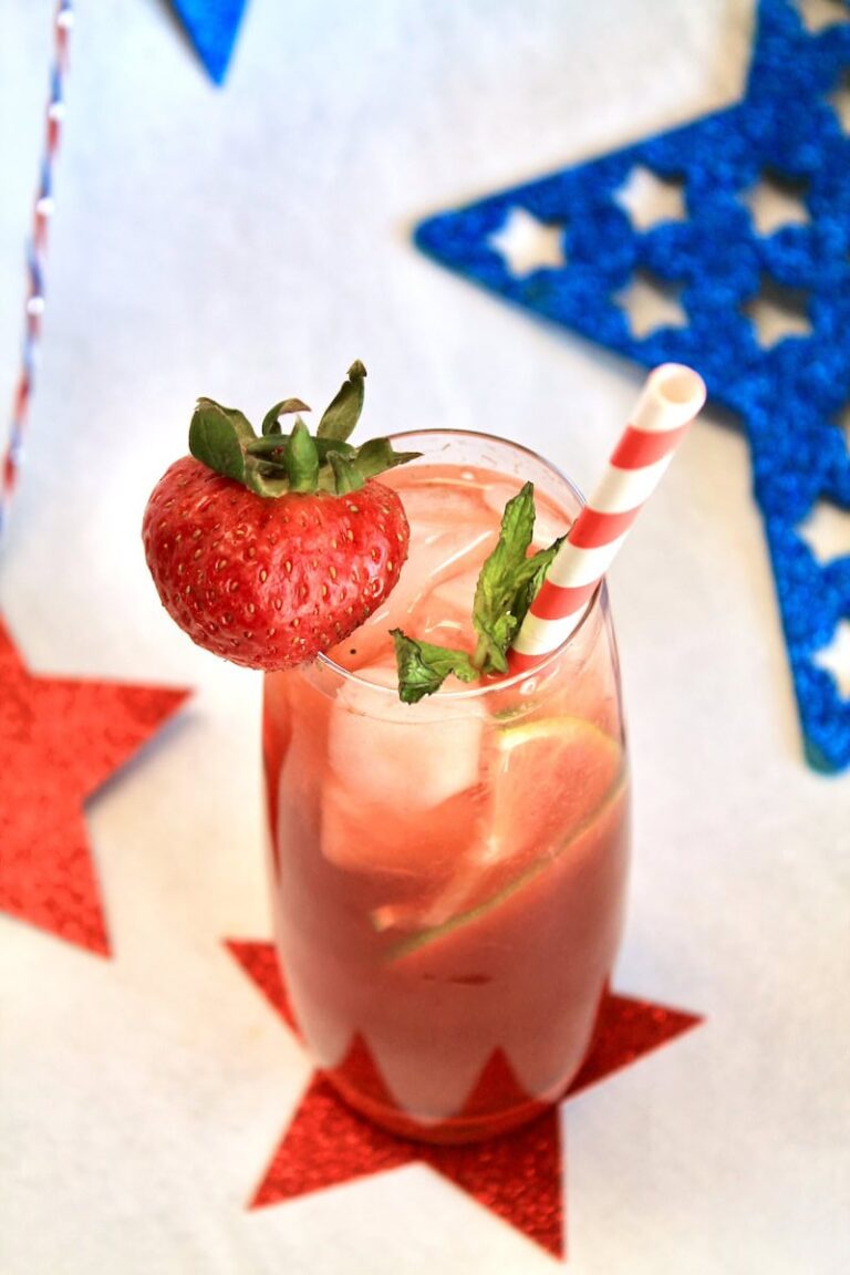 Red Fireworks Mojito 4th of July Rum Drink