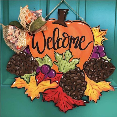 Festive DIY Fall Door Hangers with Autumn Flare